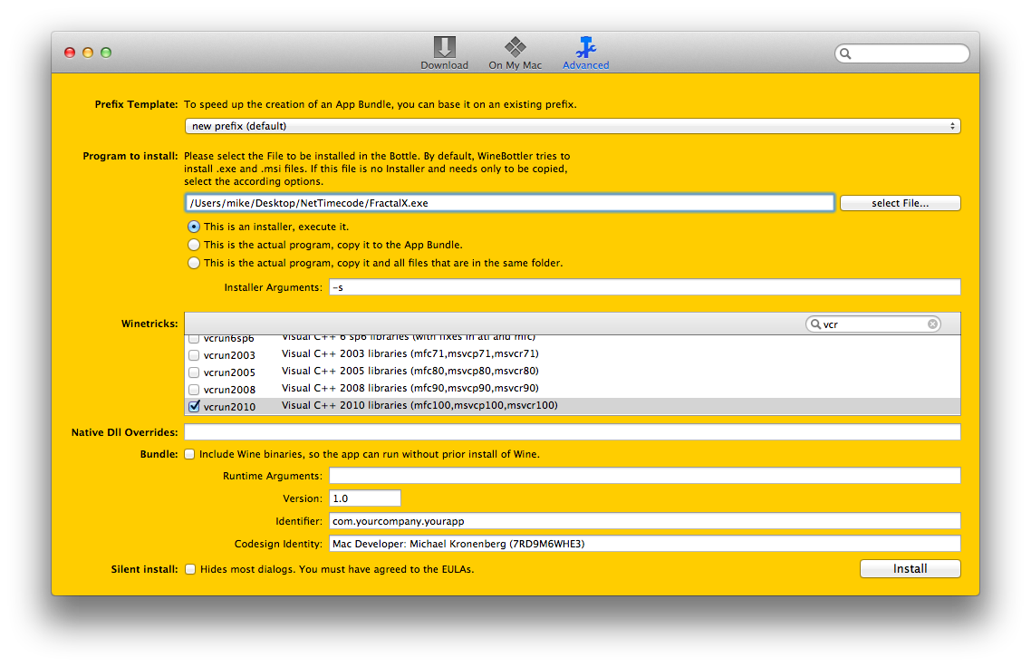 WineBottler | Documentation